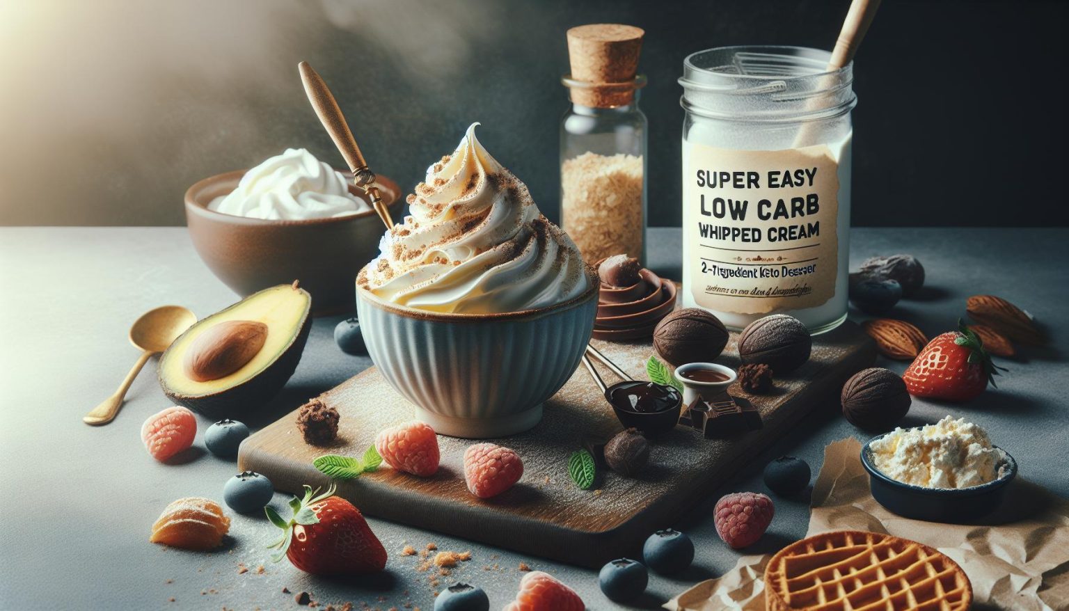 Super Easy Low Carb Whipped Cream: 2-Ingredient Keto Dessert Solution ...
